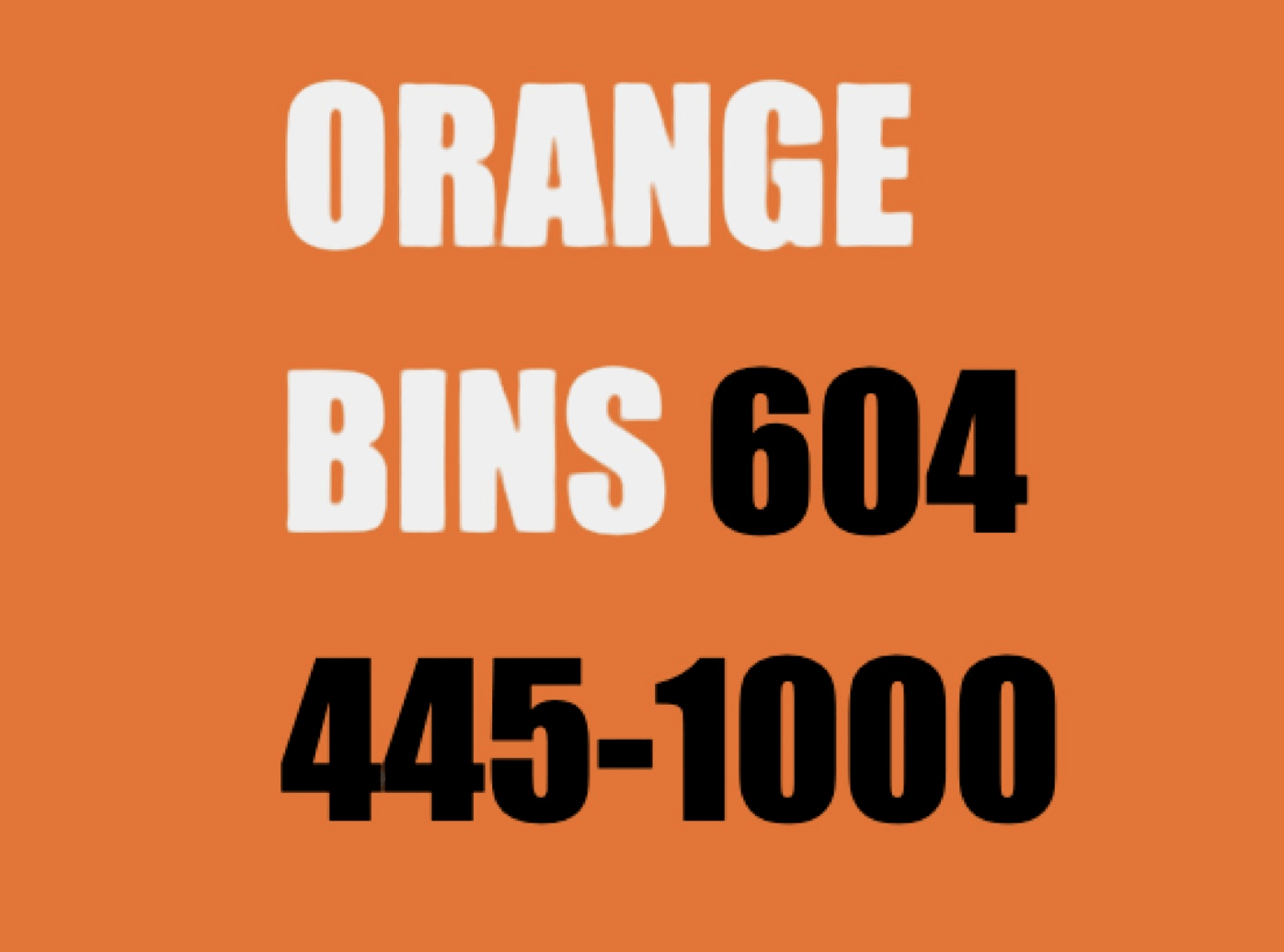 12 yard Dumpster Bin Rentals - Orange Bins